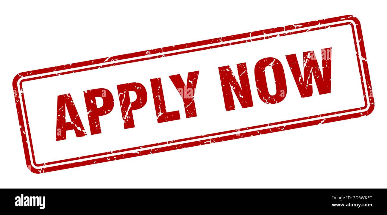 apply now stamp. square grunge sign isolated on white background Stock ...