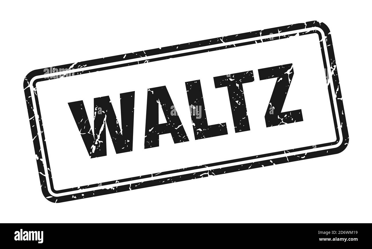 waltz stamp. square grunge sign isolated on white background Stock ...