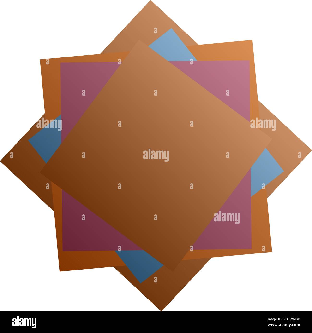 Random rotated overlapping chaotic Squares vector illustration ...