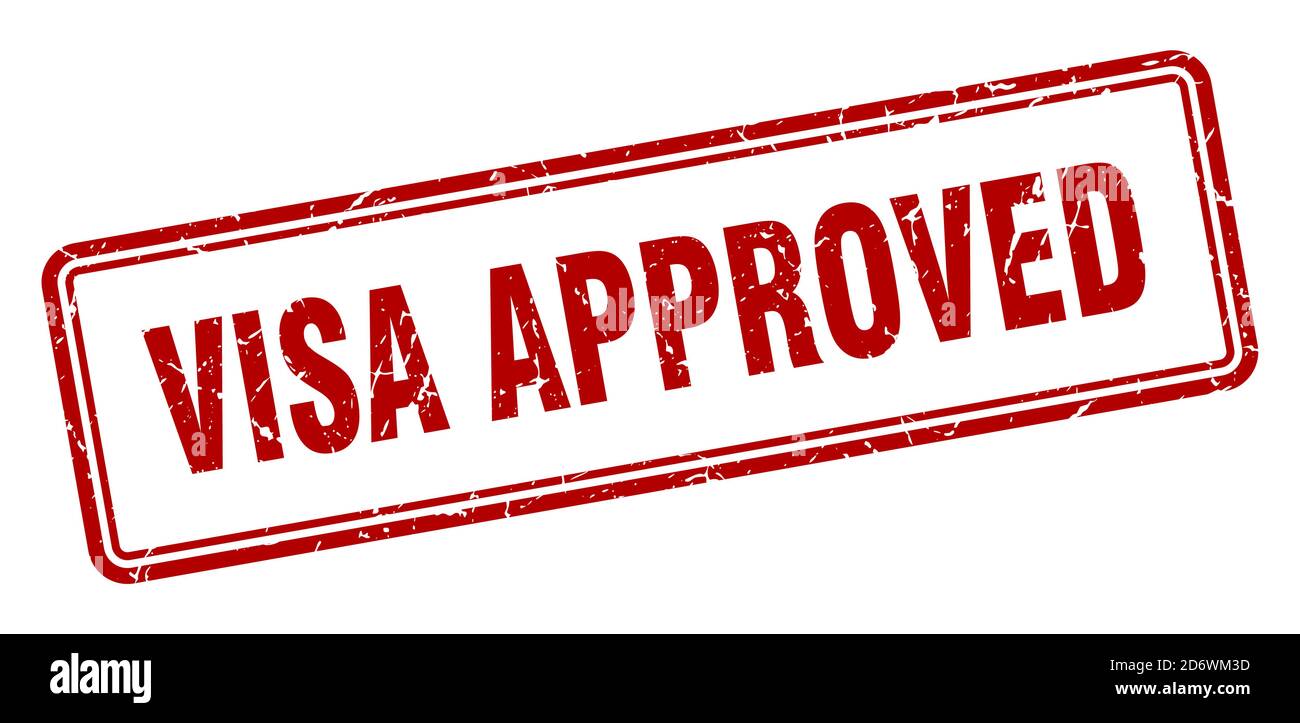 visa approved stamp. square grunge sign isolated on white background ...