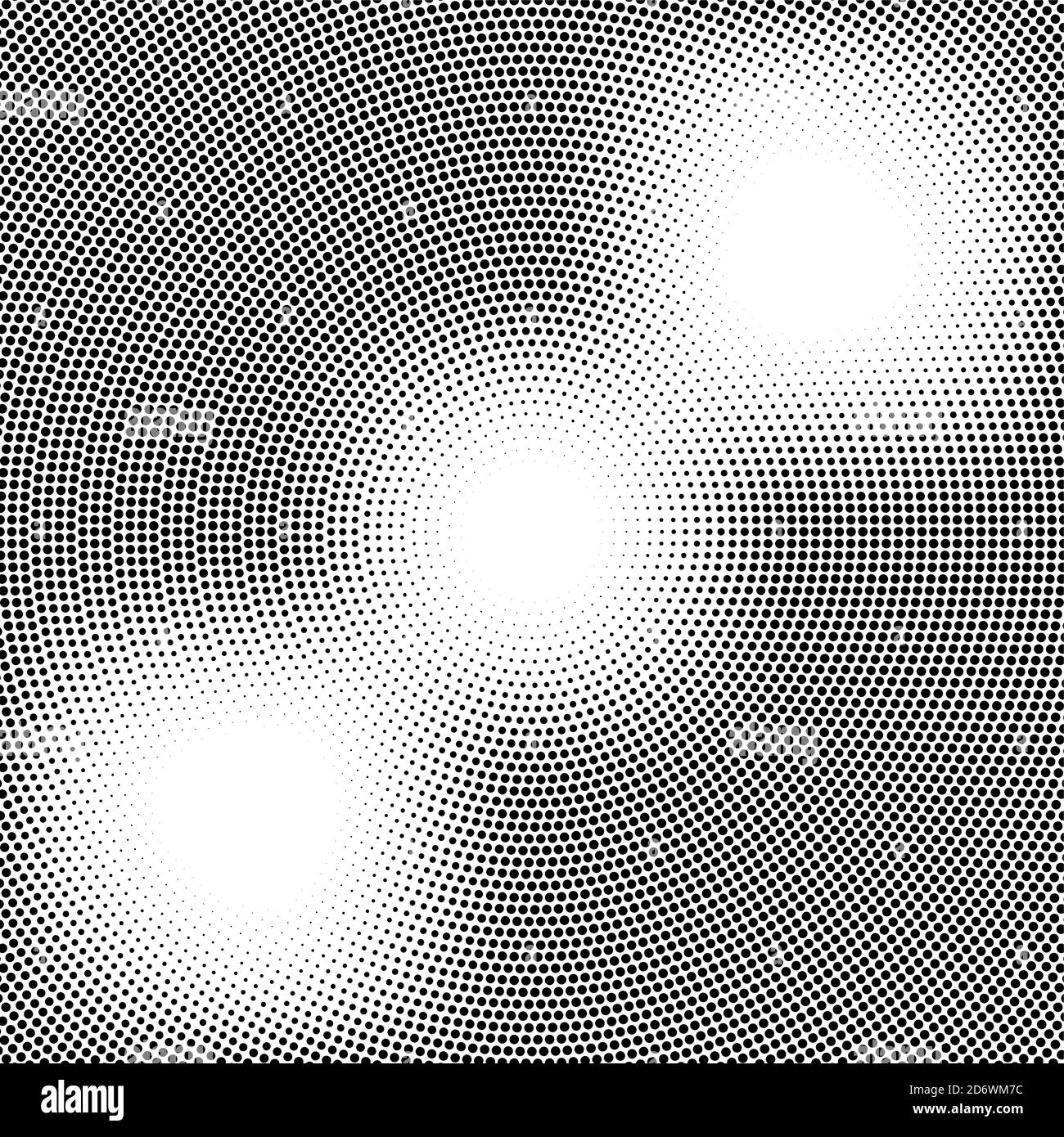 Circle halftone, screentone vector illustrations. Dots, dotted ...
