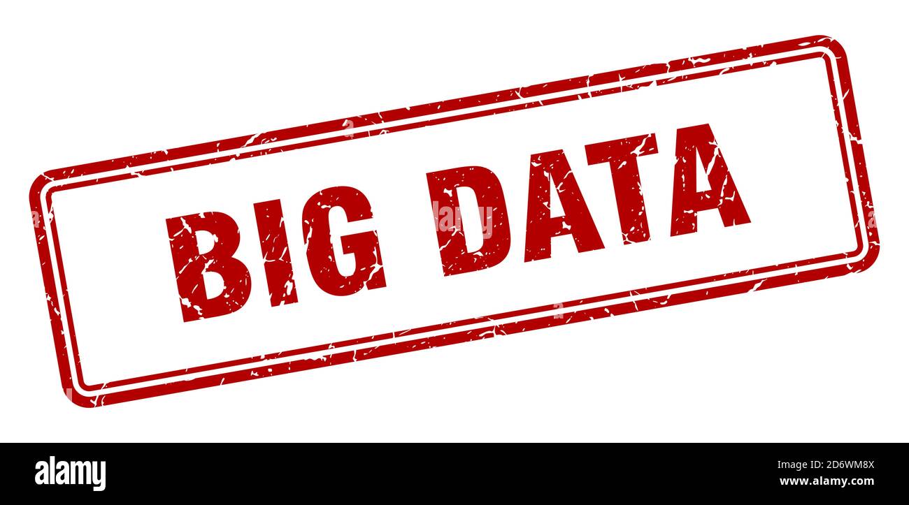 big data stamp. square grunge sign isolated on white background Stock ...