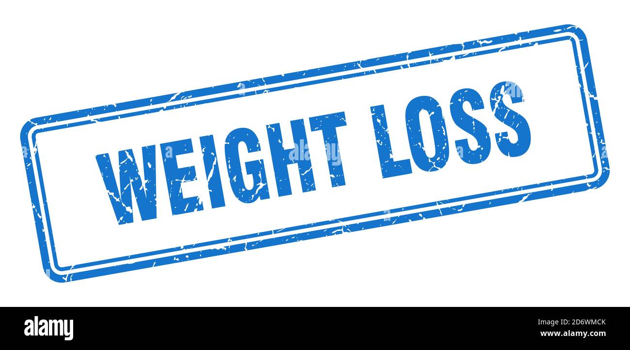 weight loss stamp. square grunge sign isolated on white background ...
