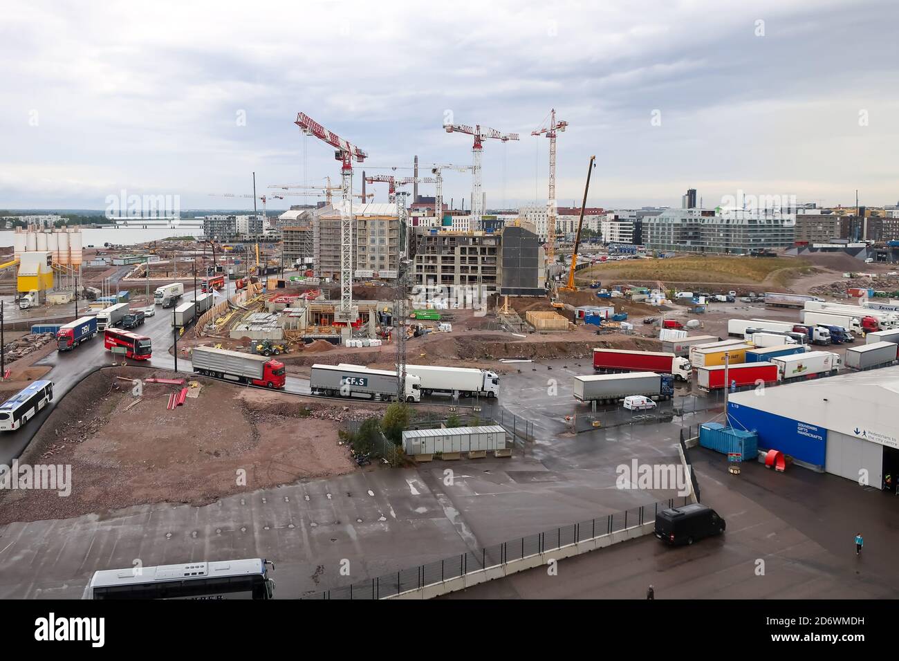 Construction and work at the Port of Helsinki, Finland, the busiest ...