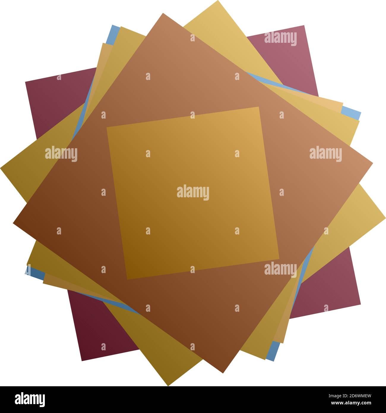 Random rotated overlapping chaotic Squares vector illustration ...