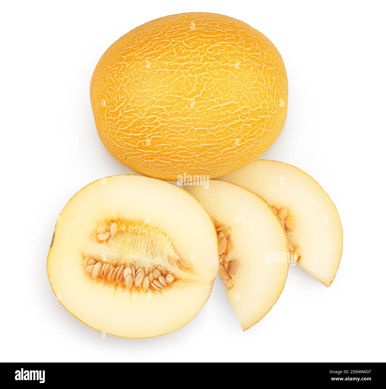 Melon isolated on white background with clipping path and full depth of ...
