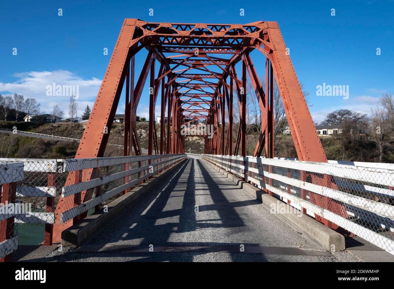 Steel truss bridge at Clyde, Central Otago, South Island, New Zealand ...