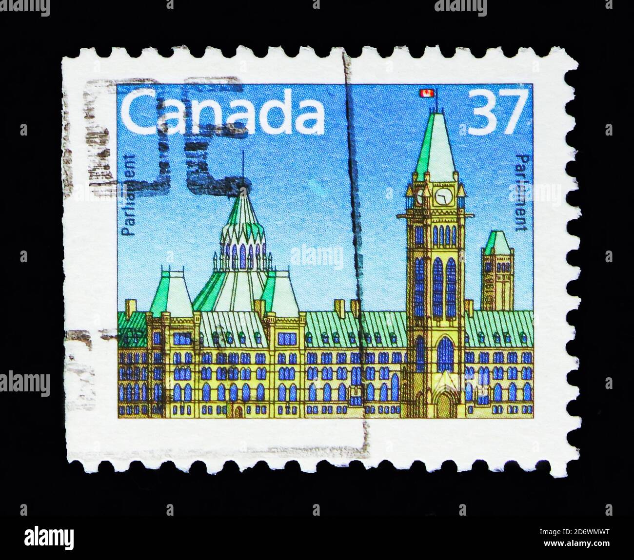 MOSCOW, RUSSIA - MAY 13, 2018: A stamp printed in Canada shows ...
