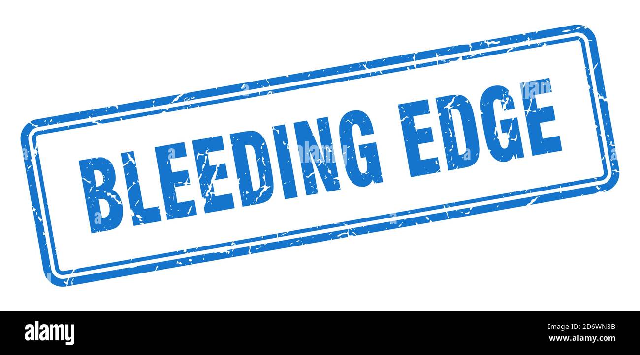 bleeding edge stamp. square grunge sign isolated on white background ...