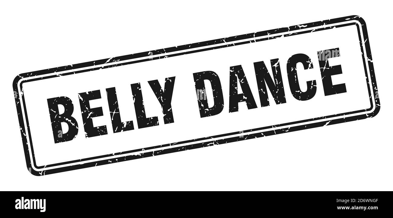 belly dance stamp. square grunge sign isolated on white background ...