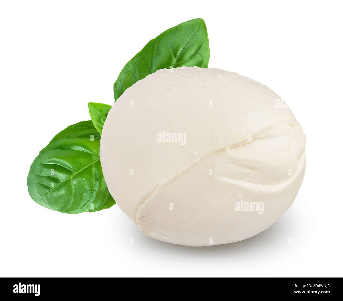 Mozzarella cheese isolated on white background with clipping path and ...