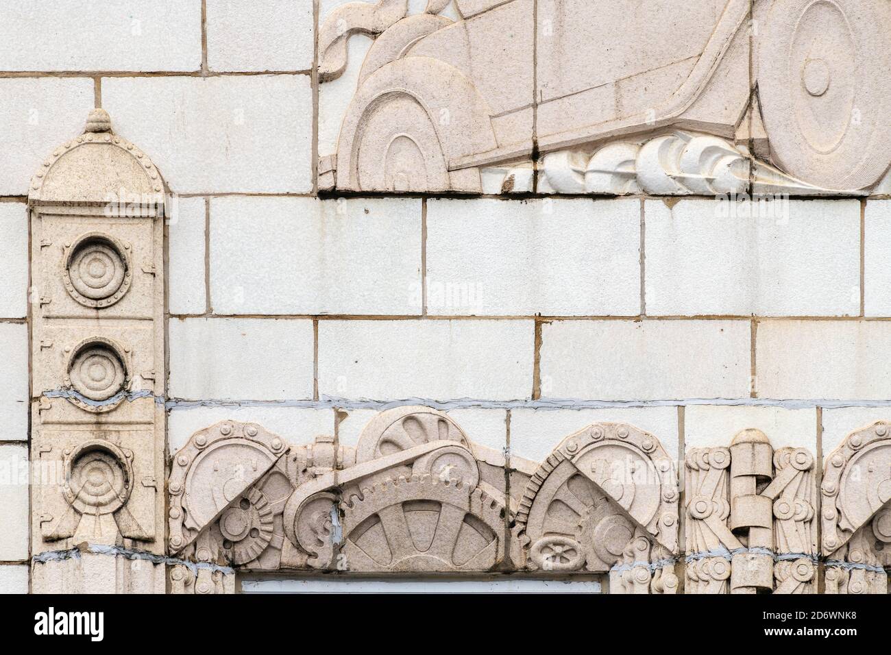 Art deco terracotta detail on 1929 parking garage in Hyde Park Stock ...