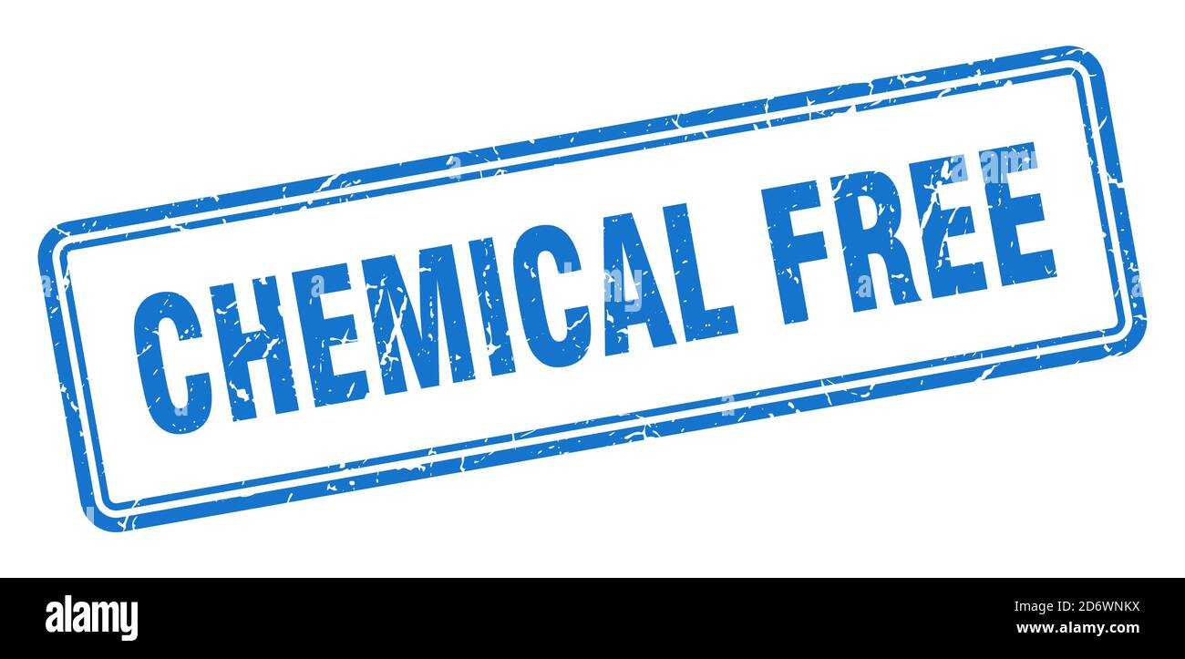 chemical free stamp. square grunge sign isolated on white background ...