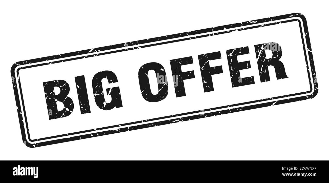 big offer stamp. square grunge sign isolated on white background Stock ...