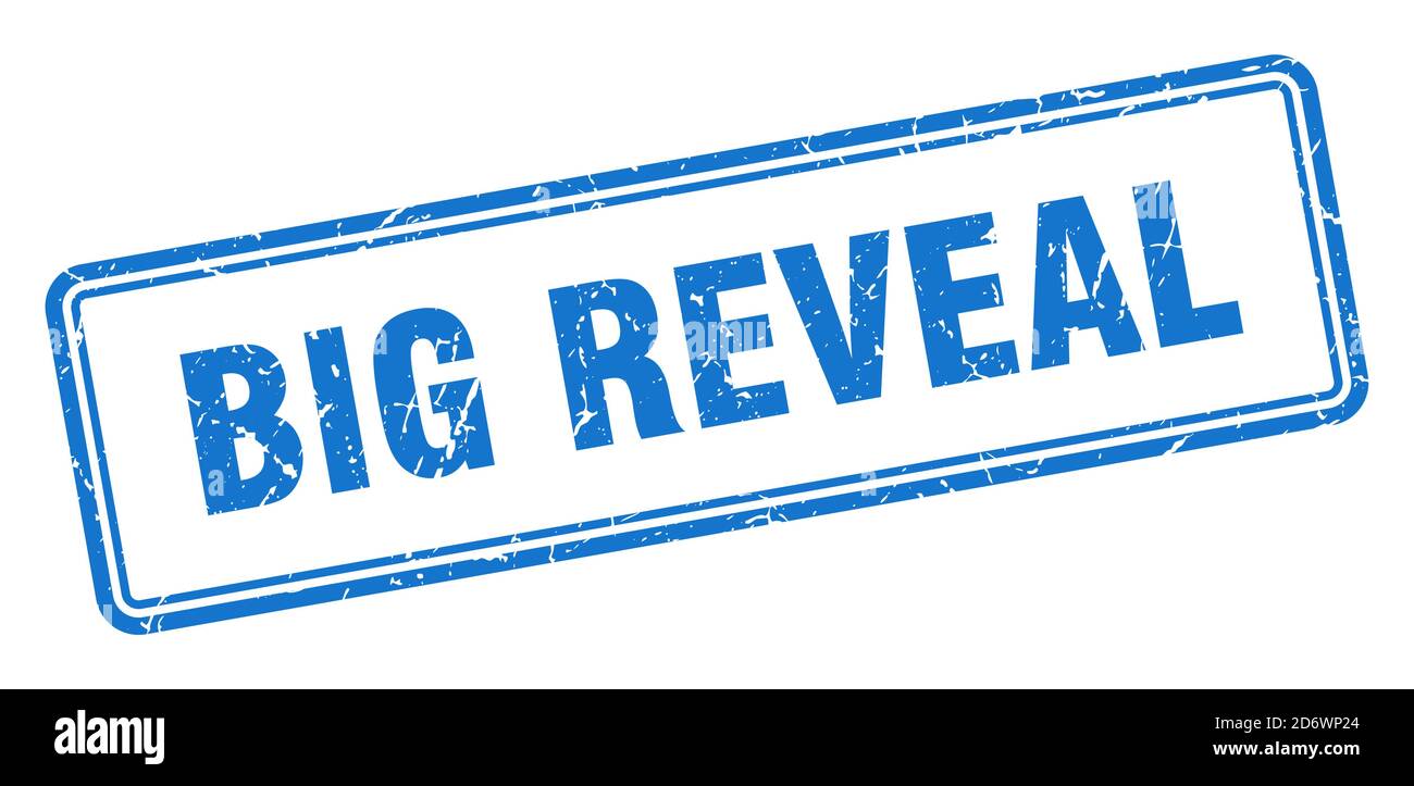 big reveal stamp. square grunge sign isolated on white background Stock ...