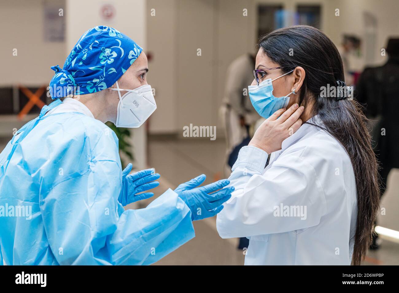 Nurse and healthcare manager, Center Cosem Paris Stock Photo - Alamy