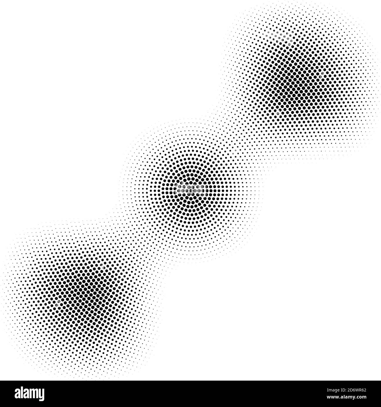Circle halftone, screentone vector illustrations. Dots, dotted ...