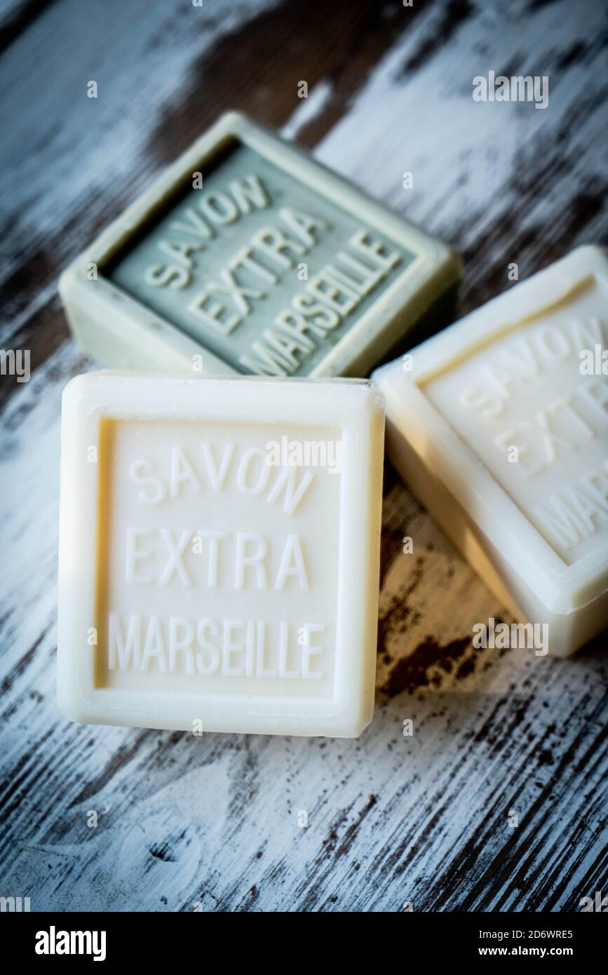 Marseille olive oil soap hi-res stock photography and images - Alamy