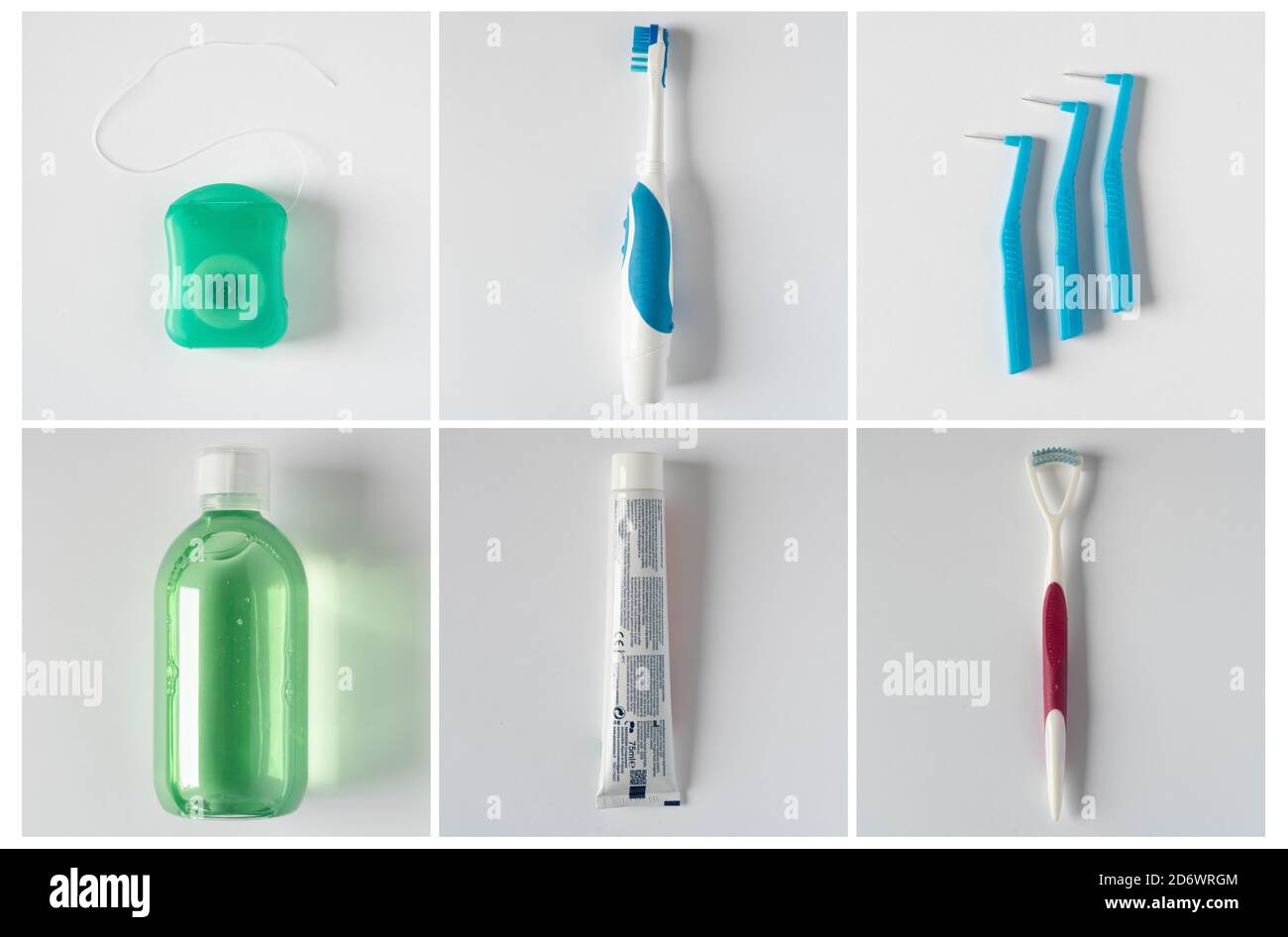 Dental floss toothbrush interdental Cut Out Stock Images & Pictures - Alamy