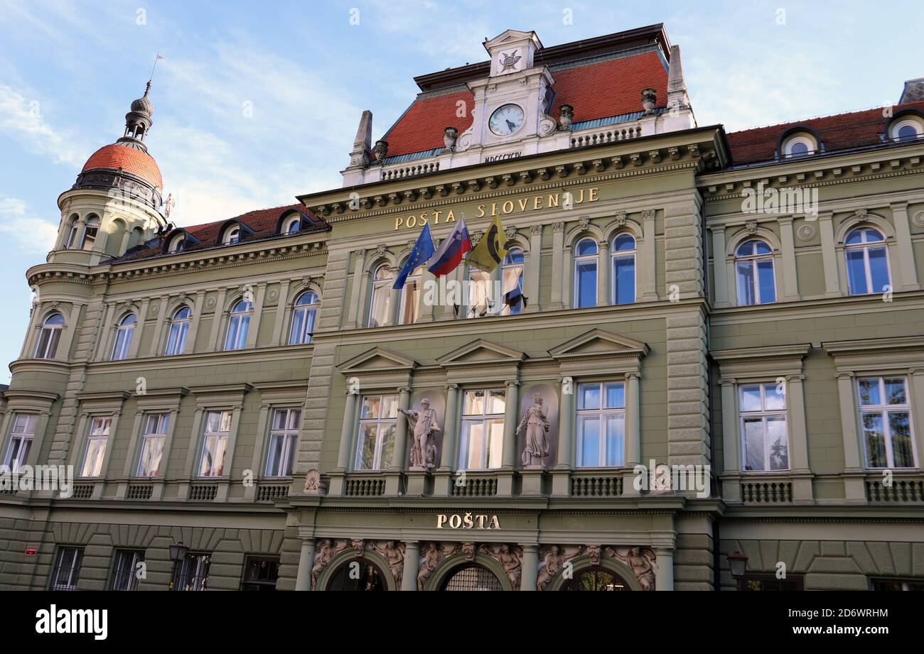 19th century Maribor Post Office building in Slovenia Stock Photo - Alamy