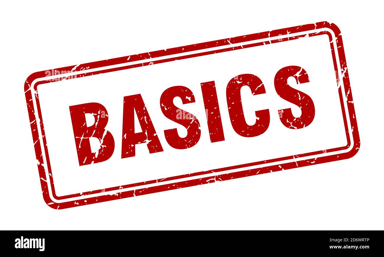 basics stamp. square grunge sign isolated on white background Stock Vector Image & Art - Alamy