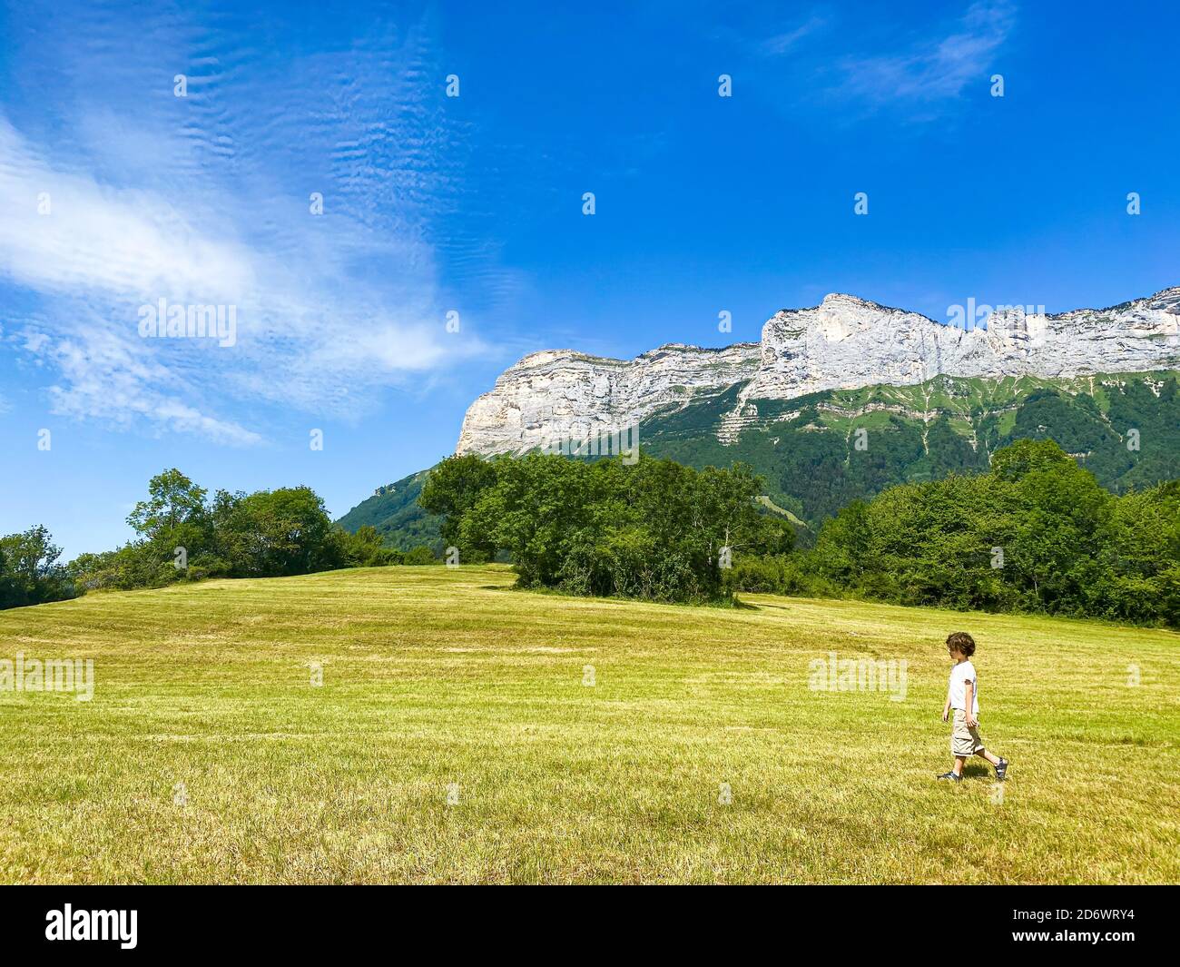 Child walking in the countryside Stock Photo - Alamy
