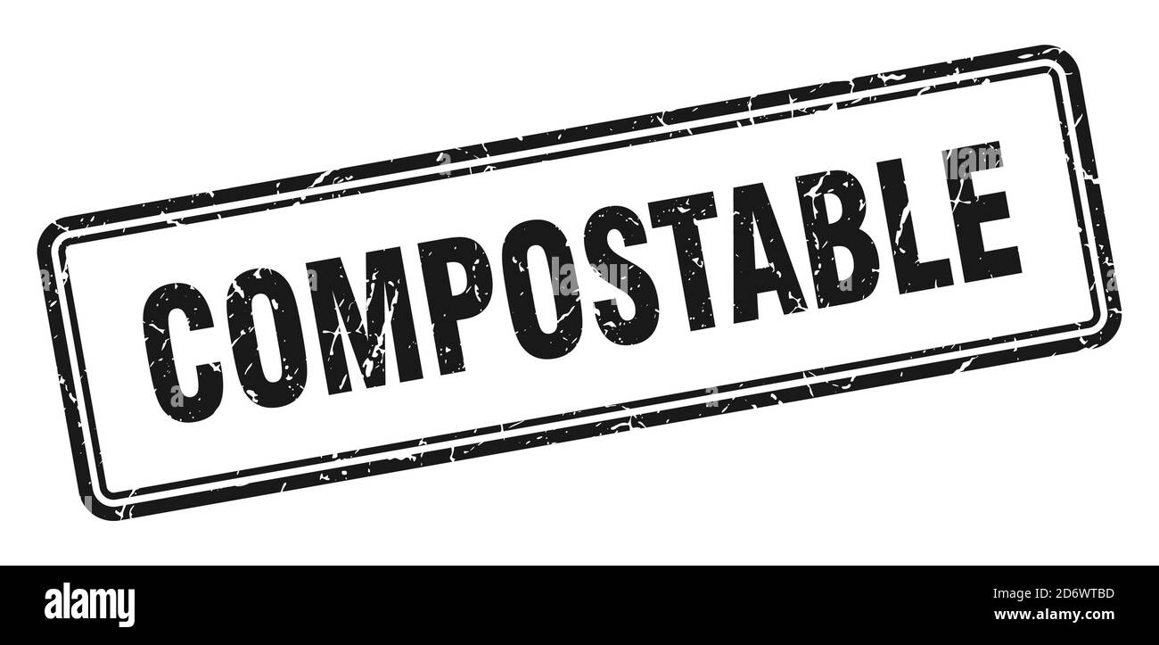 compostable stamp. square grunge sign isolated on white background Stock Vector Image & Art - Alamy