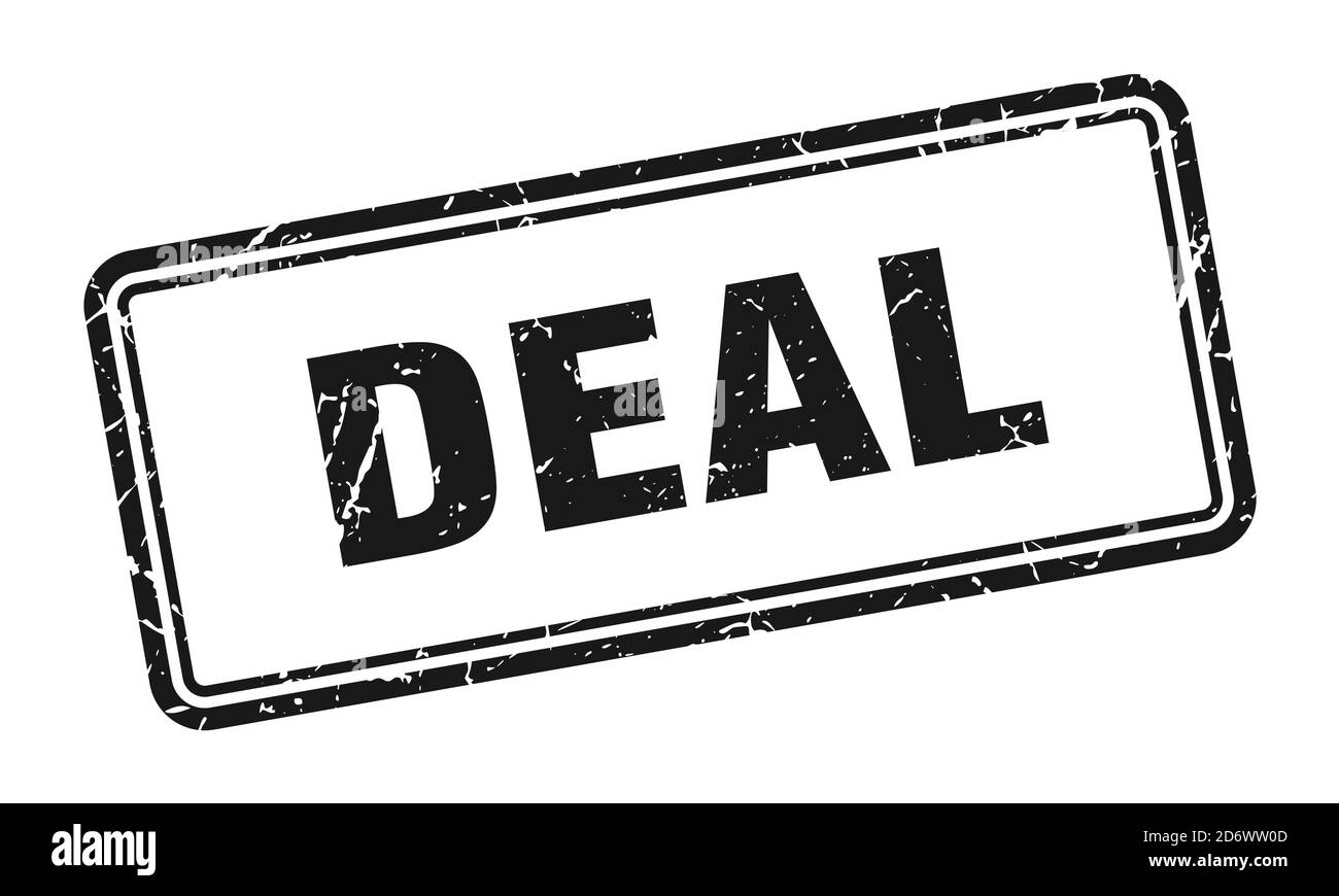 deal stamp. square grunge sign isolated on white background Stock ...
