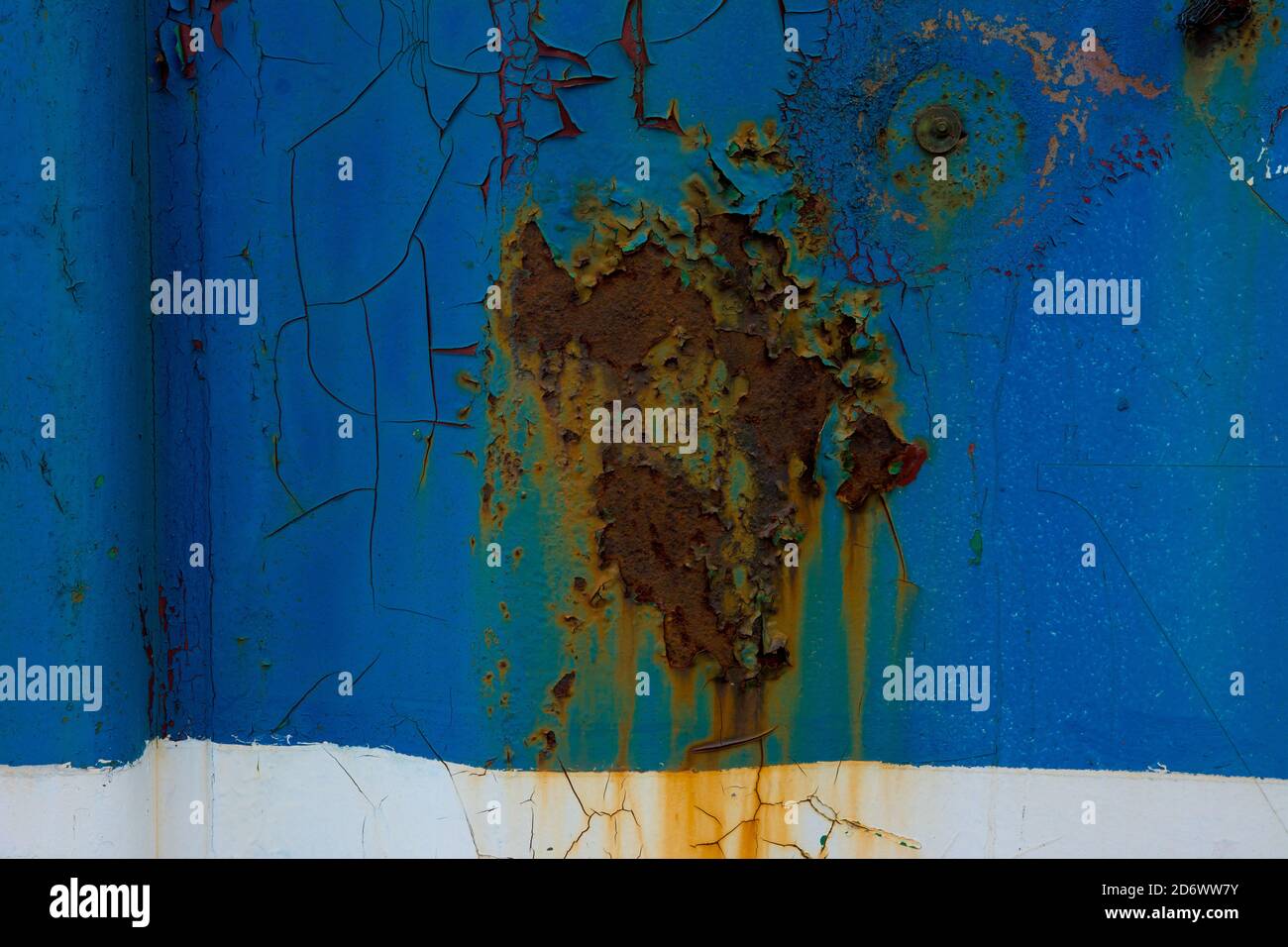 Rusted blue painted metal wall. Detailed photo texture Stock Photo - Alamy