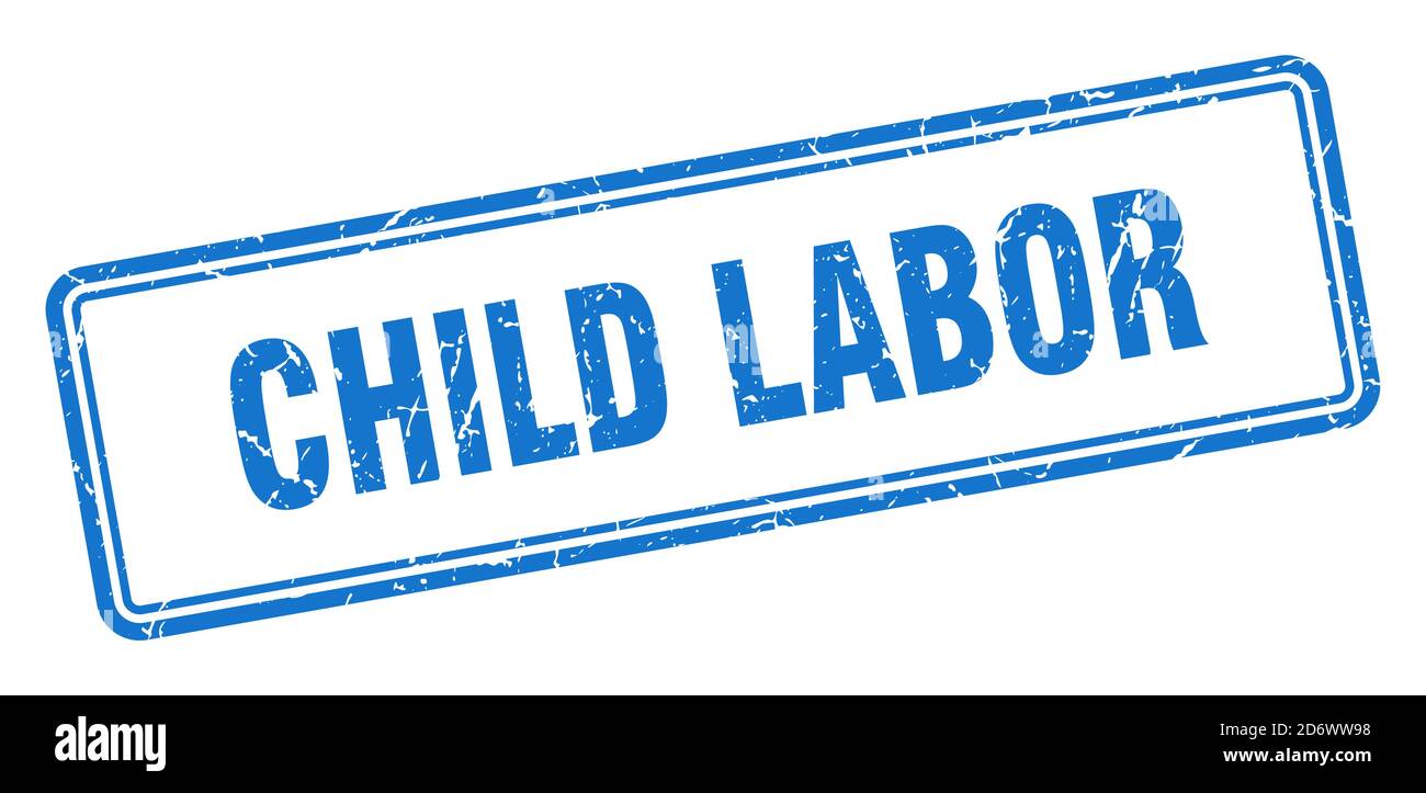 child labor stamp. square grunge sign isolated on white background ...