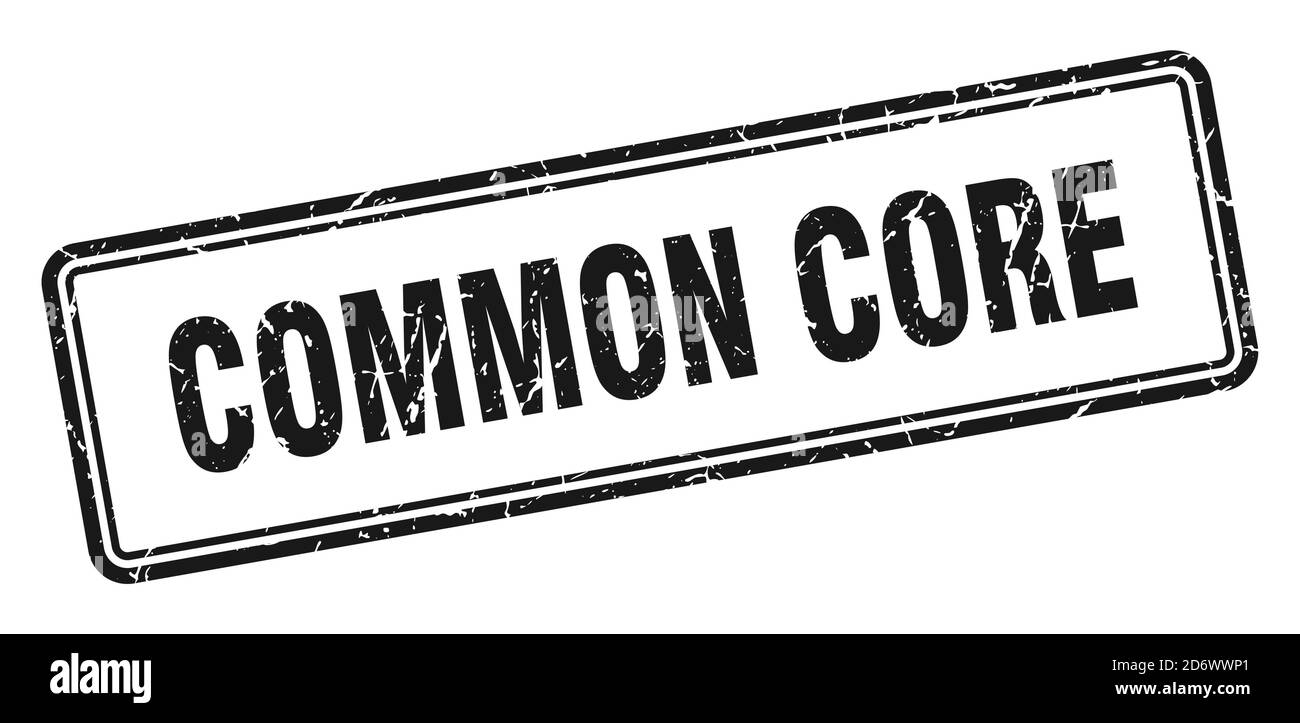 common core stamp. square grunge sign isolated on white background ...