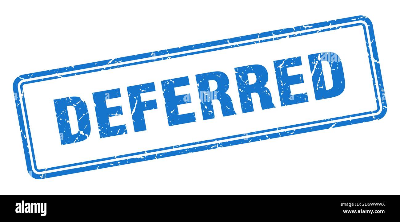 deferred stamp. square grunge sign isolated on white background Stock ...