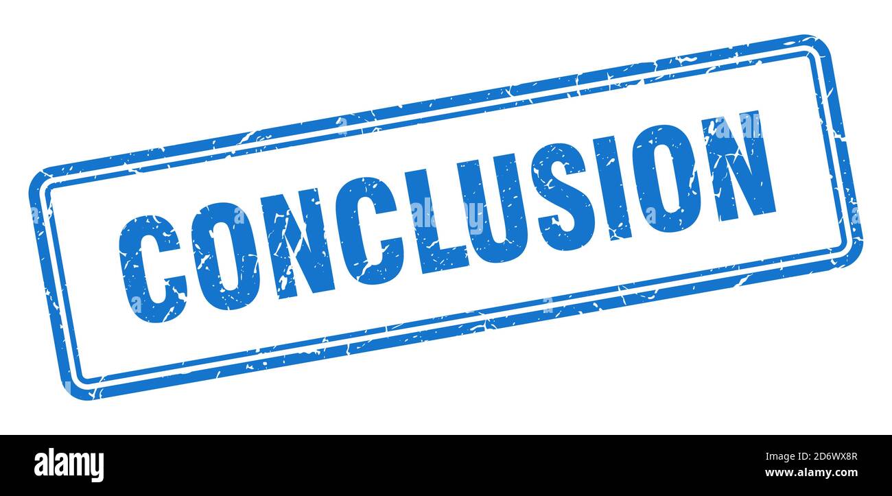 conclusion stamp. square grunge sign isolated on white background Stock ...