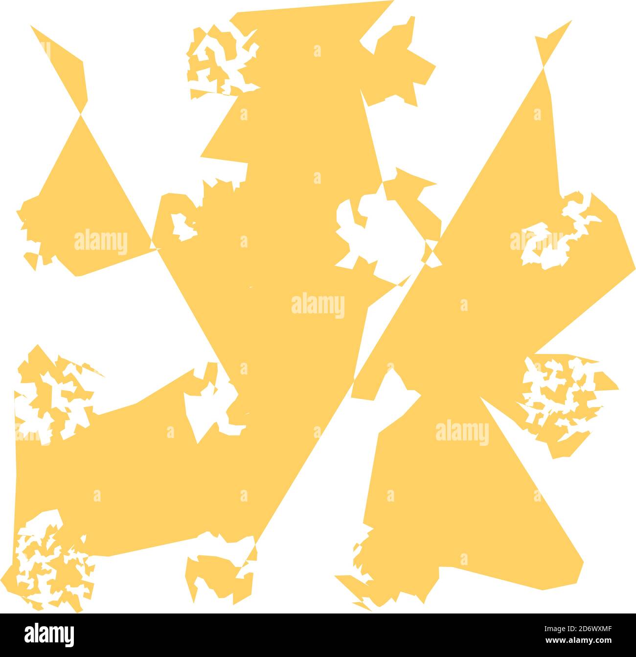 Weird, Strange generated random edgy Shapes. Asymmetric Abstract art ...