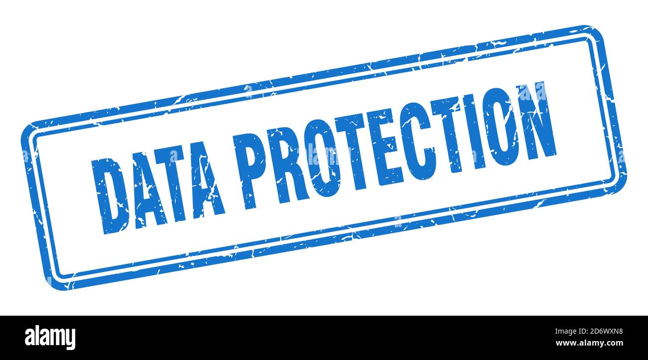 data protection stamp. square grunge sign isolated on white background ...