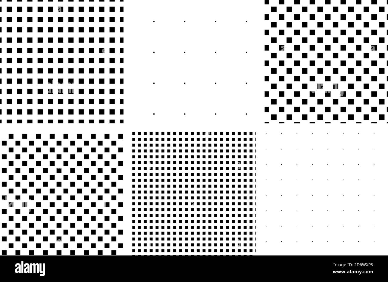 Simple, plain squares repeatable, seamless background, pattern set. Squares checkered, chequered ...