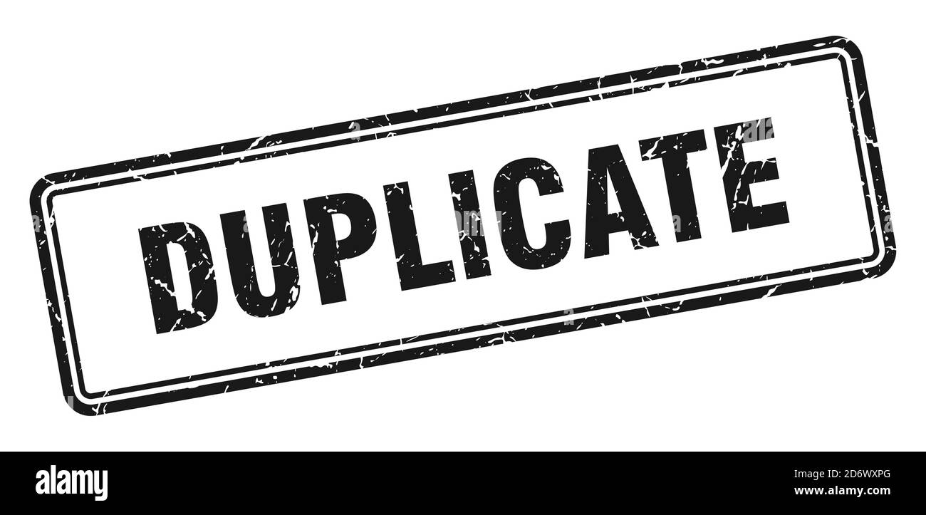 duplicate stamp. square grunge sign isolated on white background Stock Vector Image & Art - Alamy
