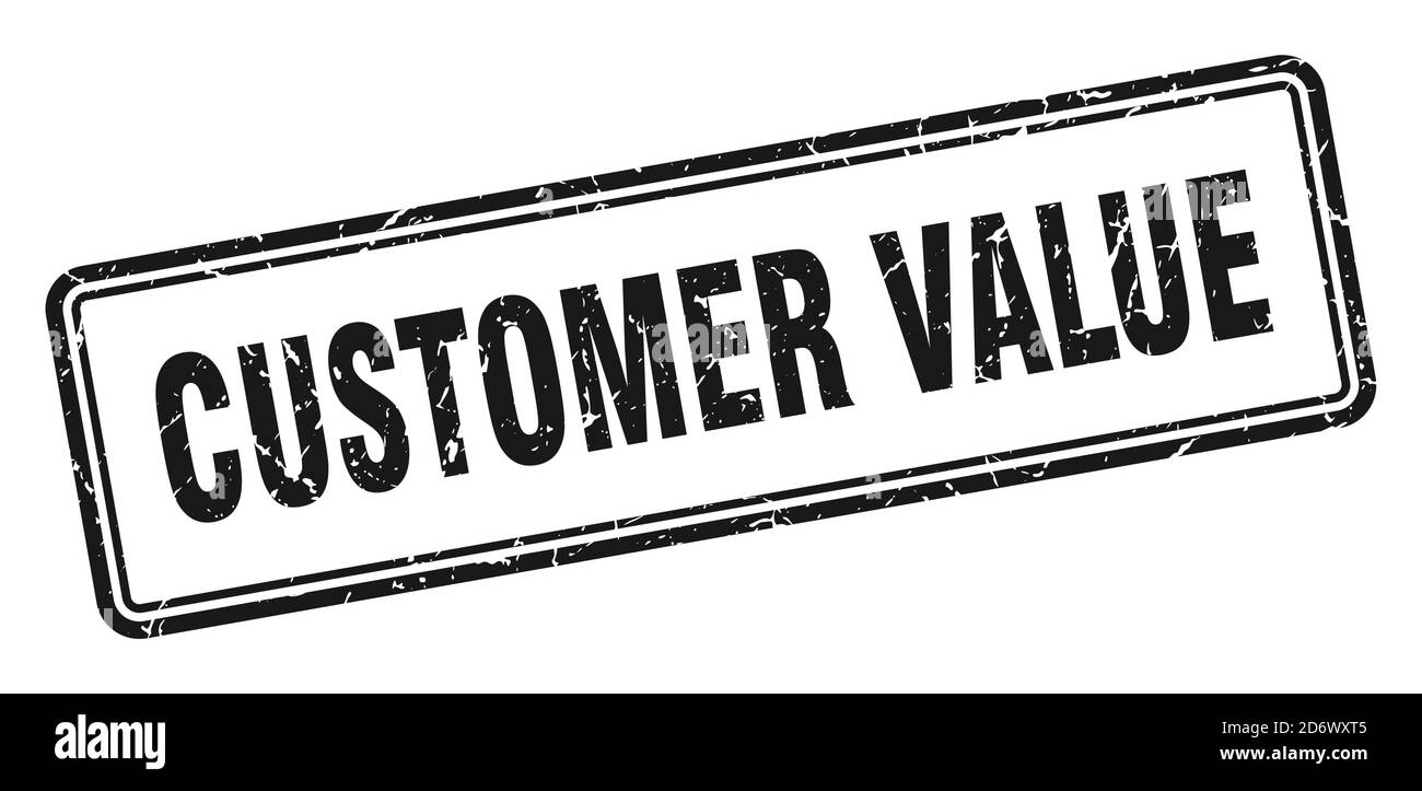 customer value stamp. square grunge sign isolated on white background ...