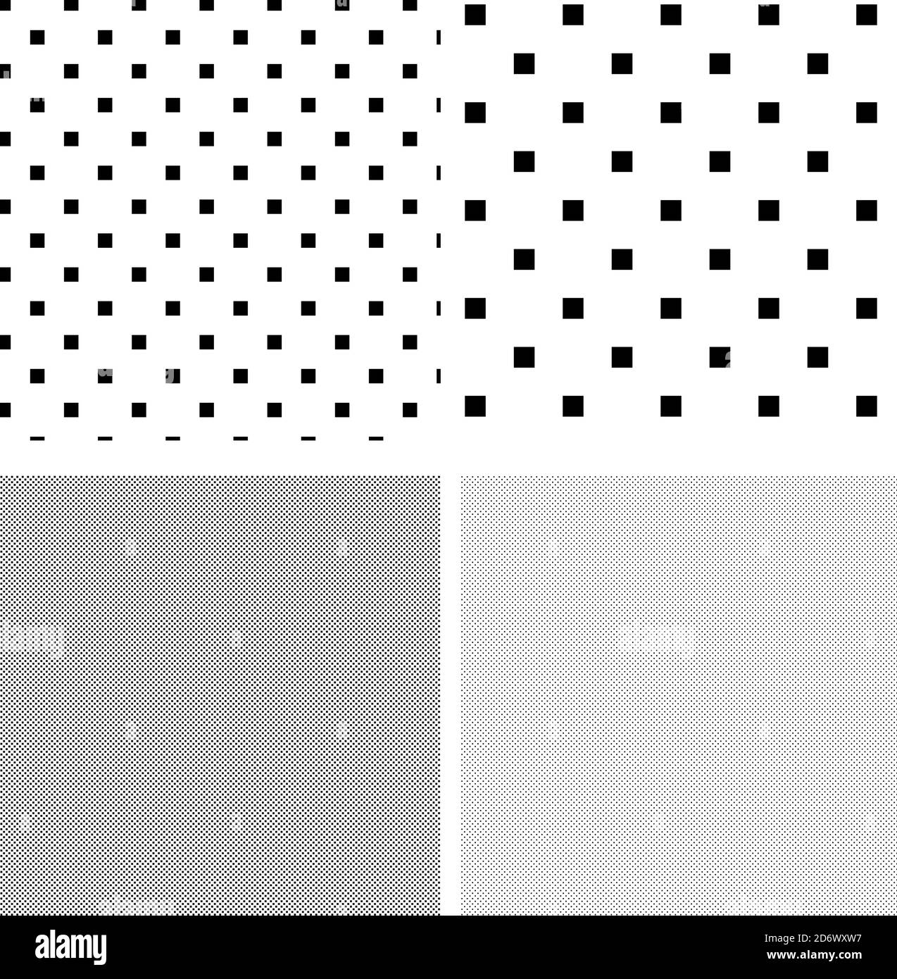 Simple, plain squares repeatable, seamless background, pattern set ...