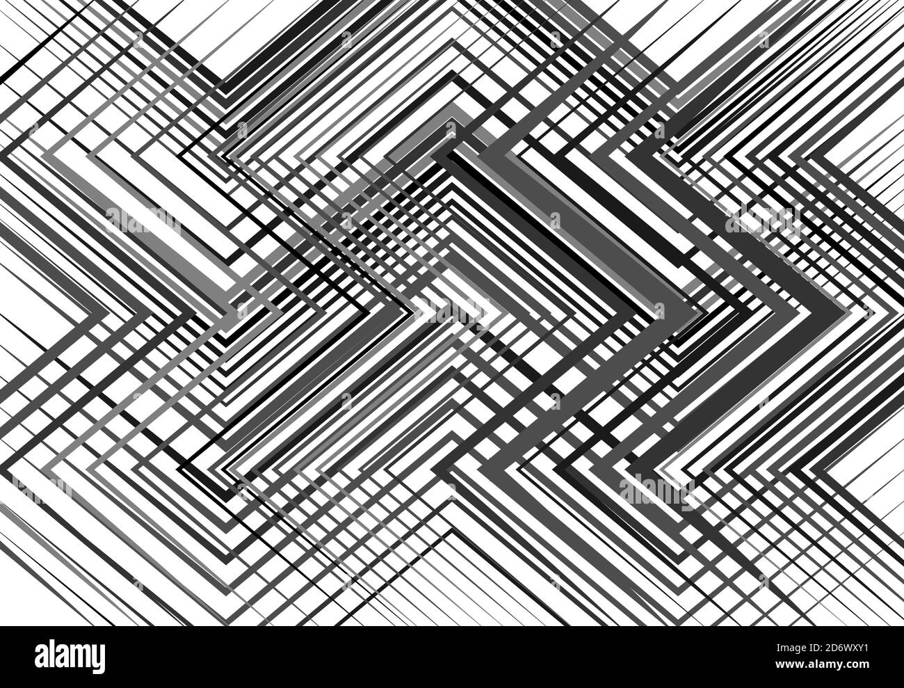 Geometric structure, network, chaotic jumble of straight, angular ...