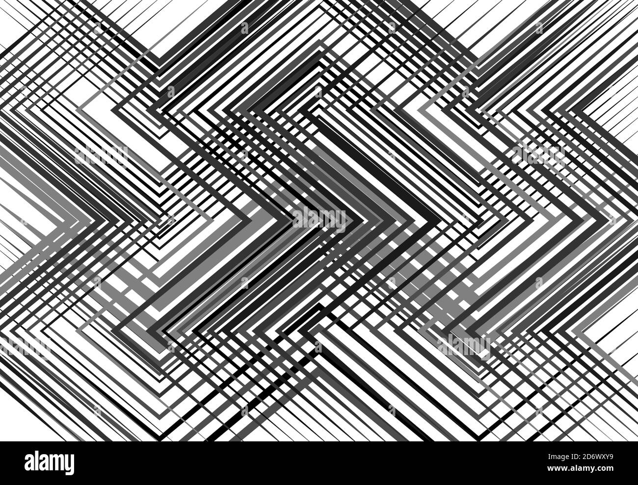 Geometric structure, network, chaotic jumble of straight, angular ...