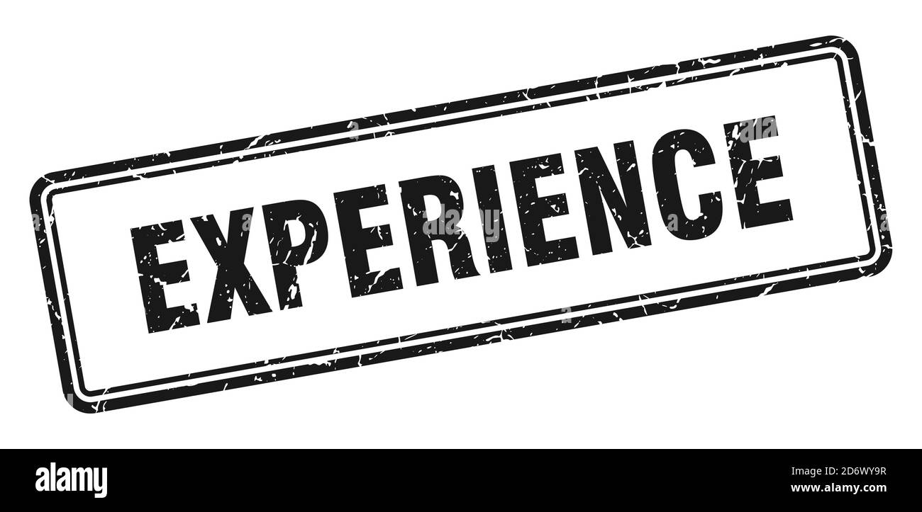 experience stamp. square grunge sign isolated on white background Stock ...