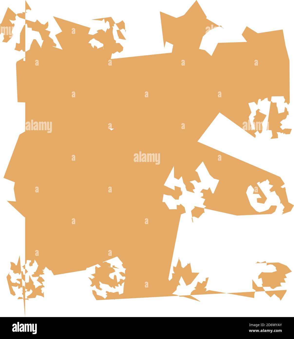 Weird, Strange generated random edgy Shapes. Asymmetric Abstract art ...