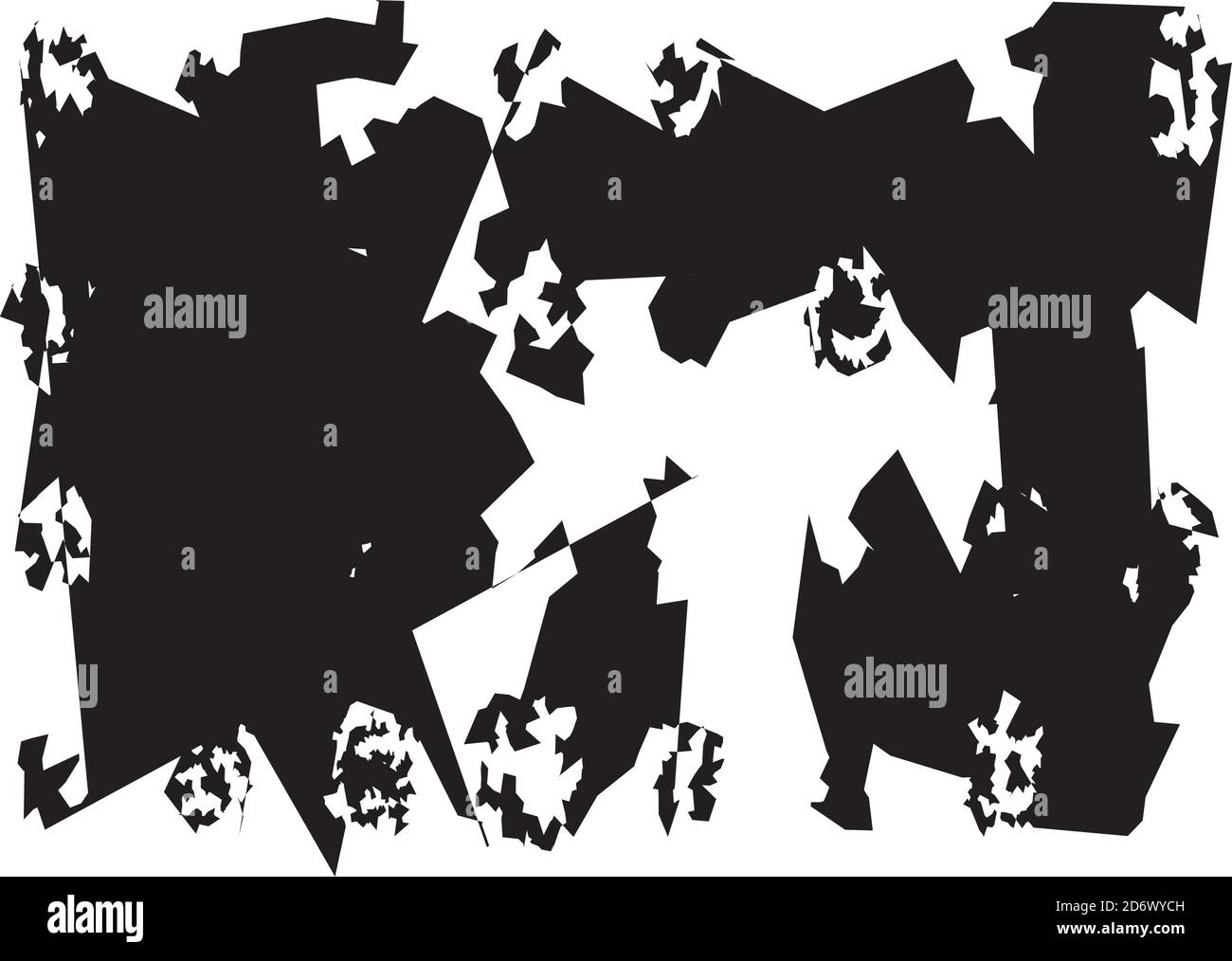 Weird, Strange generated random edgy Shapes. Asymmetric Abstract art ...