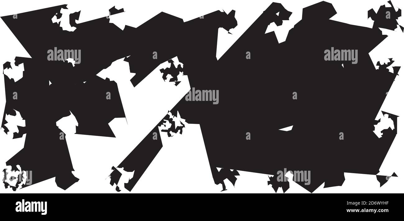 Weird, Strange generated random edgy Shapes. Asymmetric Abstract art ...