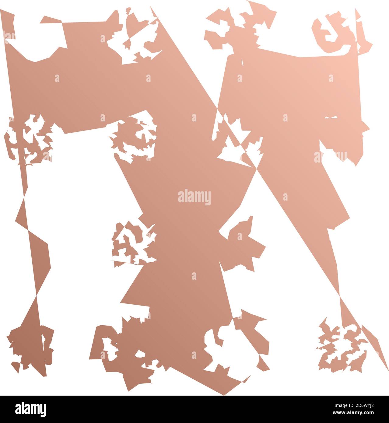 Weird, Strange generated random edgy Shapes. Asymmetric Abstract art ...