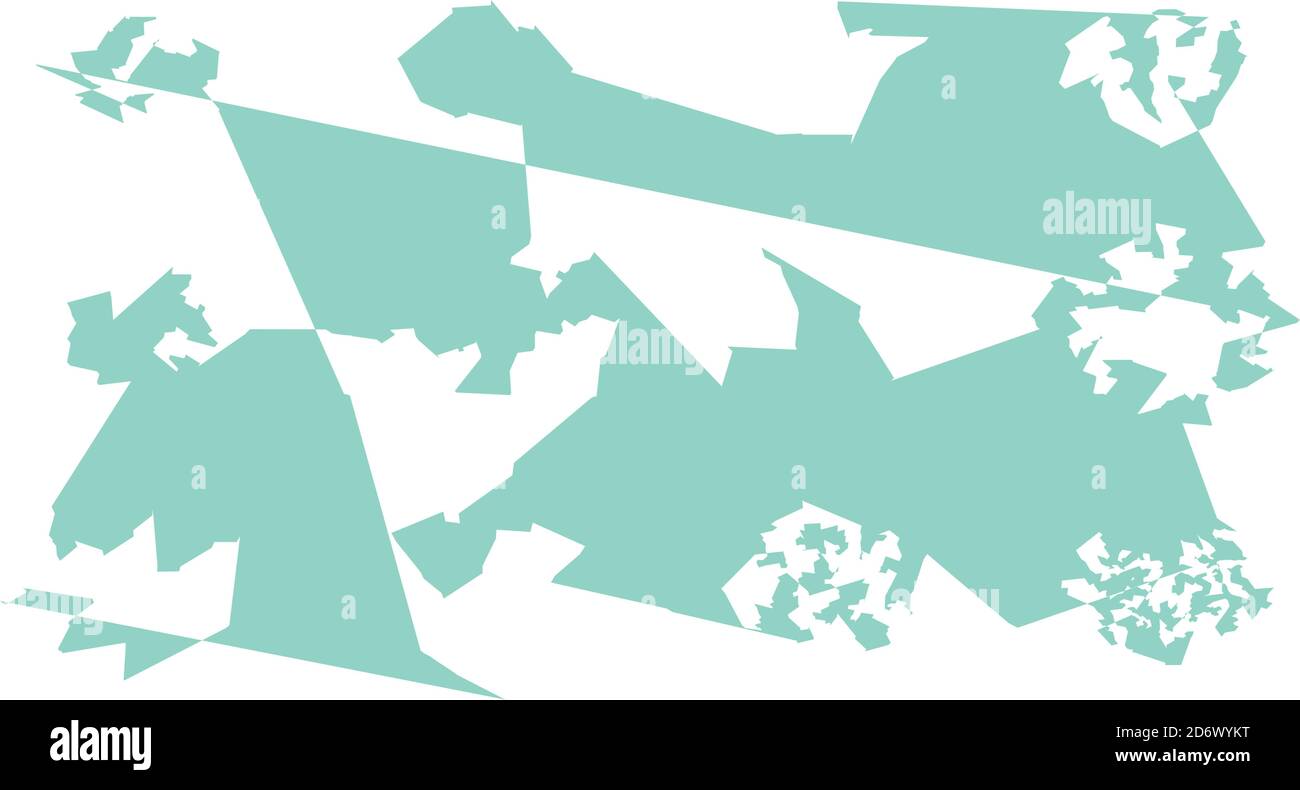 Weird, Strange generated random edgy Shapes. Asymmetric Abstract art ...