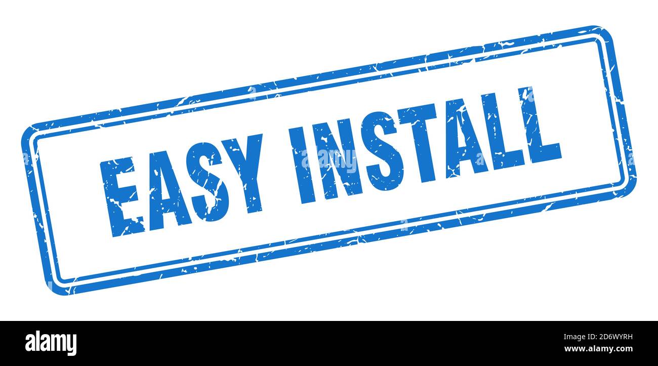 easy install stamp. square grunge sign isolated on white background ...