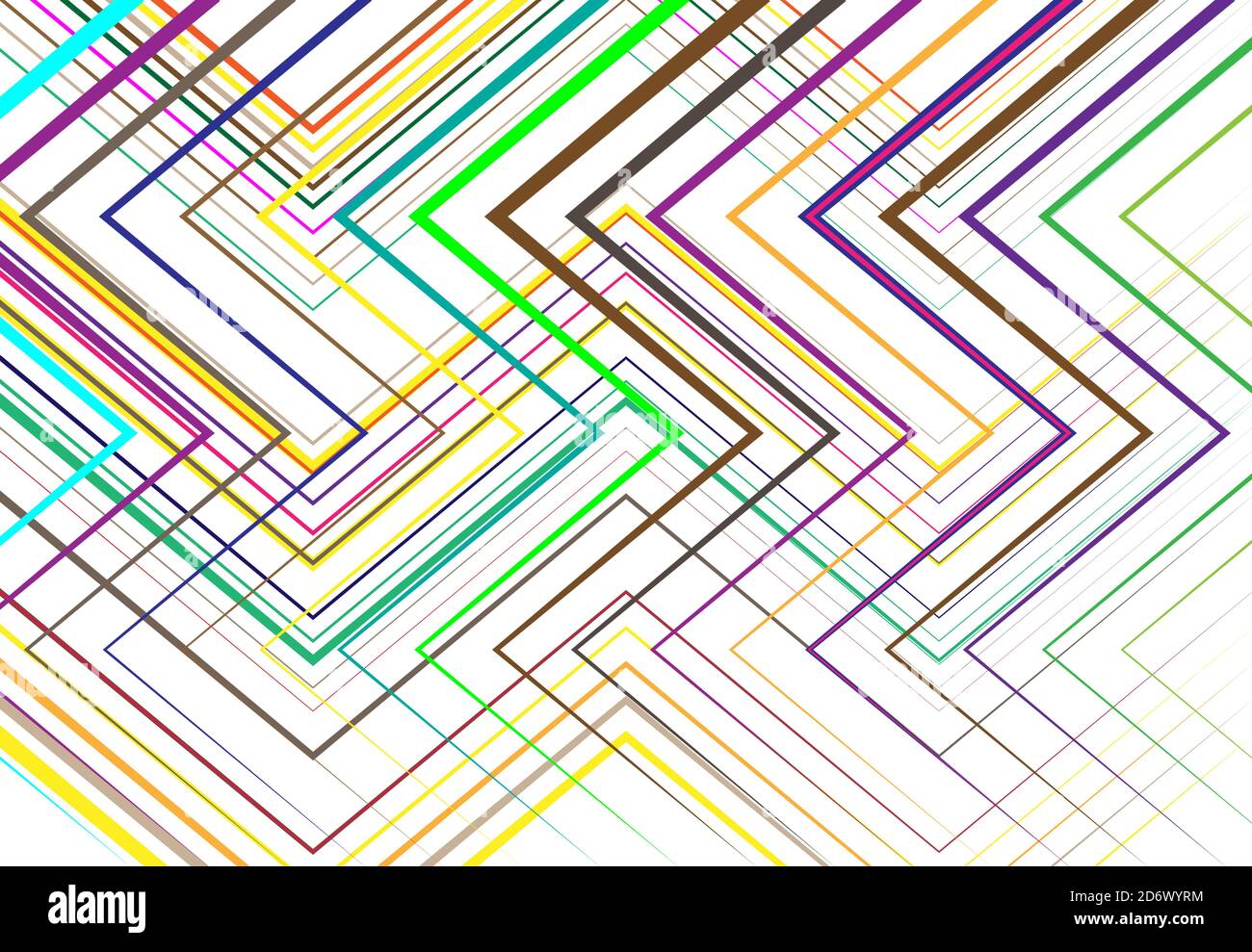 Geometric structure, network, chaotic jumble of straight, angular ...