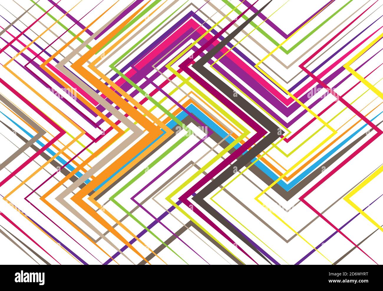 Geometric structure, network, chaotic jumble of straight, angular ...